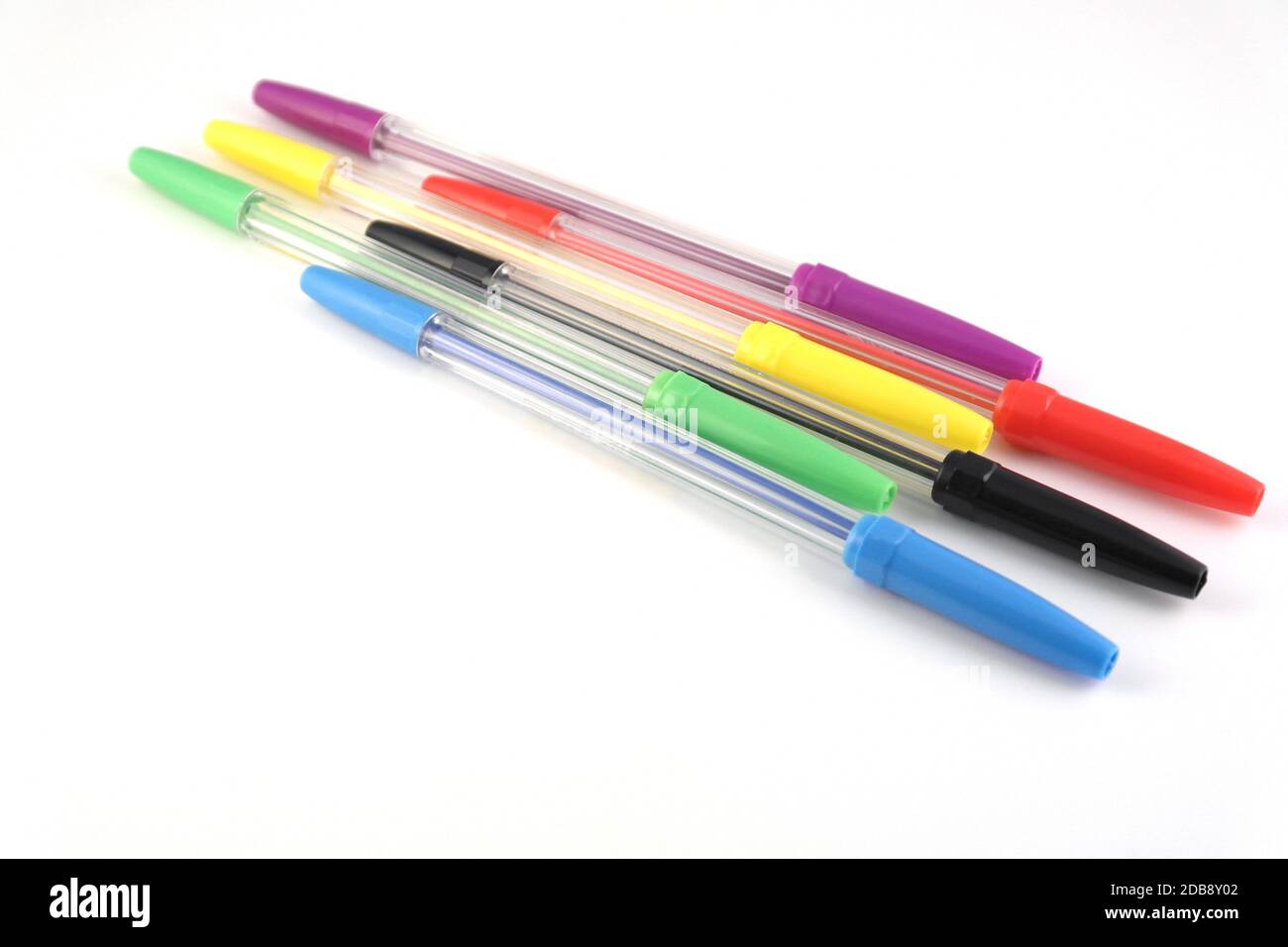 Collection of ball-point pen over white Stock Photo - Alamy