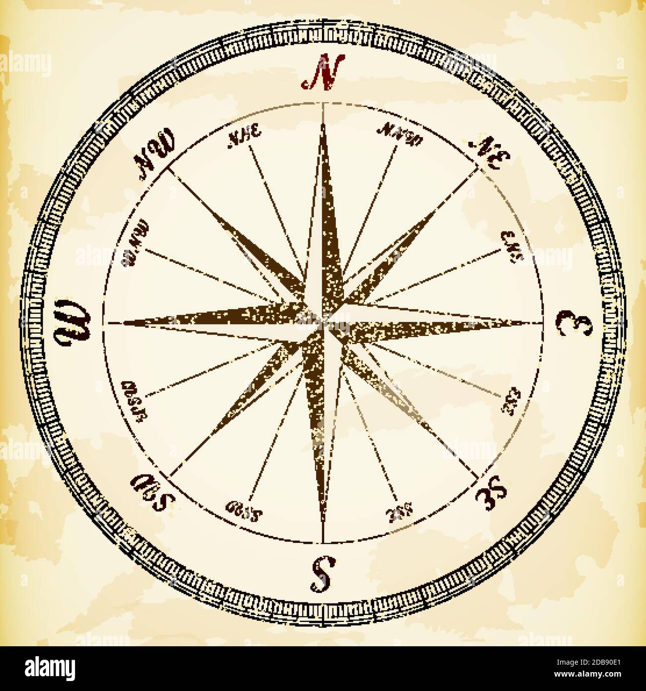 Windrose icon vector vectors hi-res stock photography and images - Alamy