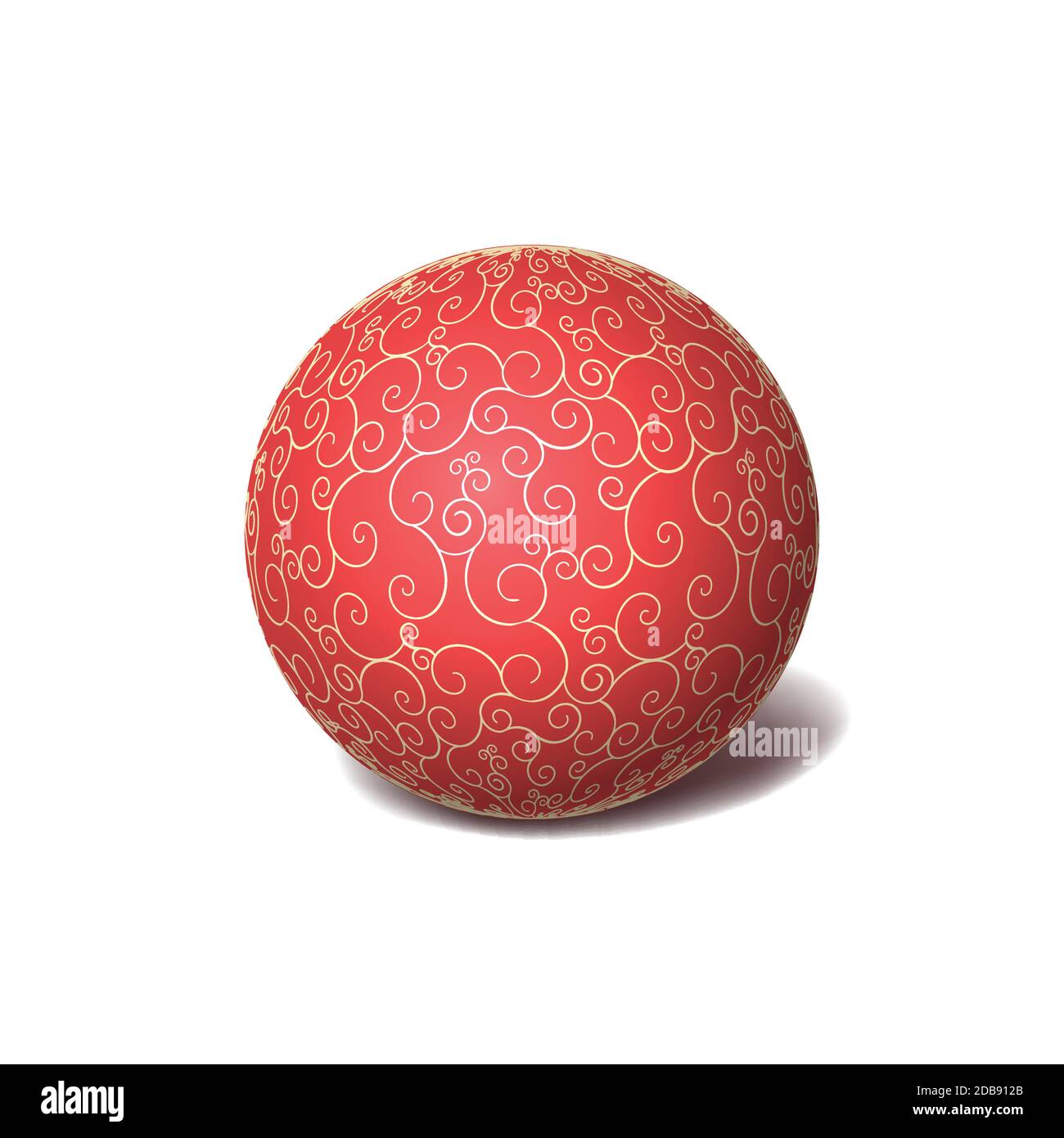 Vector red ball with swirl pattern Stock Vector Image & Art - Alamy