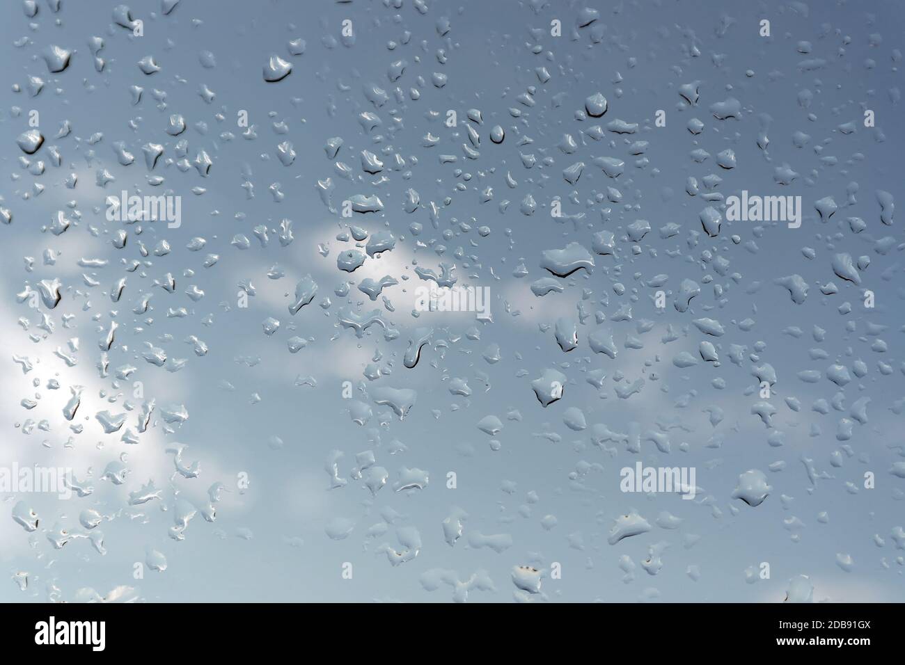 Abstract background, water drops on a window glass, rainy day Stock ...