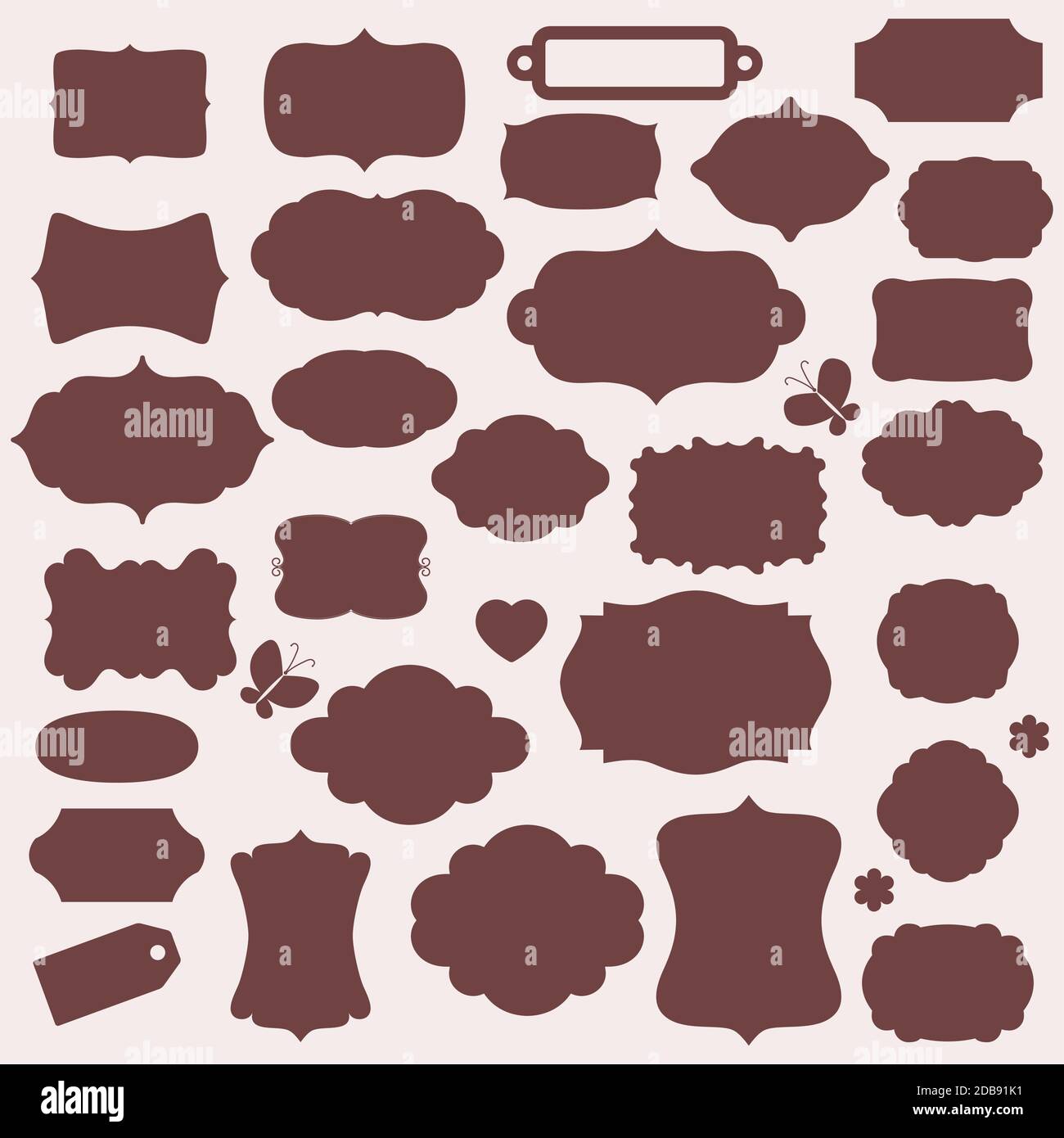 Vector beautiful tags for design Stock Vector Image & Art - Alamy