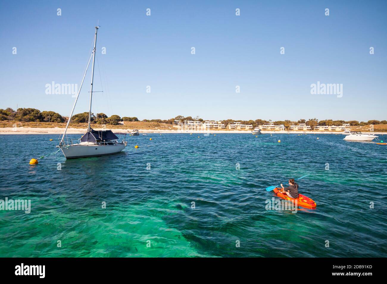 Paddling in Longreach Bay, Rottnest Island, Australia Stock Photo - Alamy