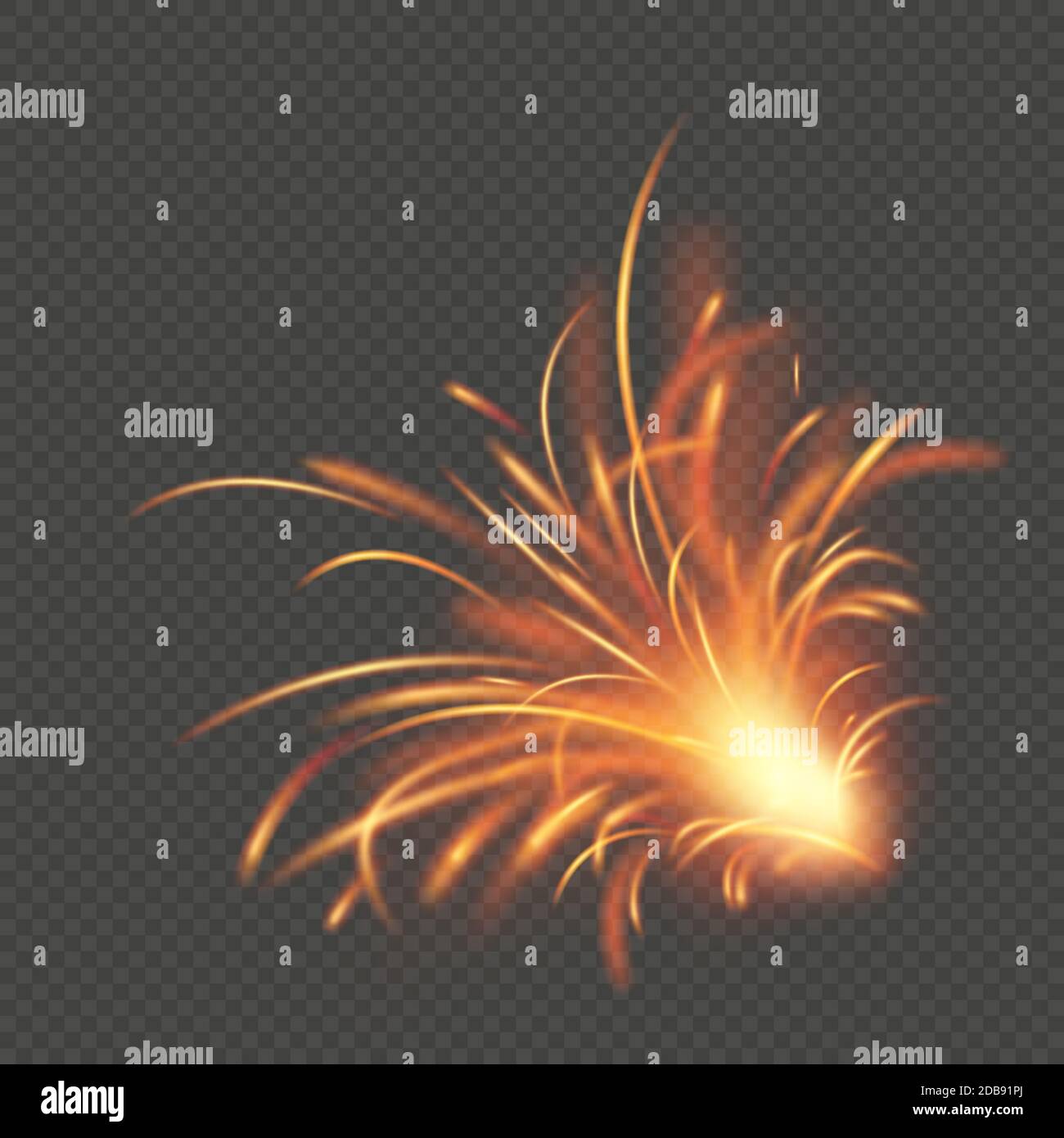 Burning red fire flying sparks light effect. EPS 10 vector file ...