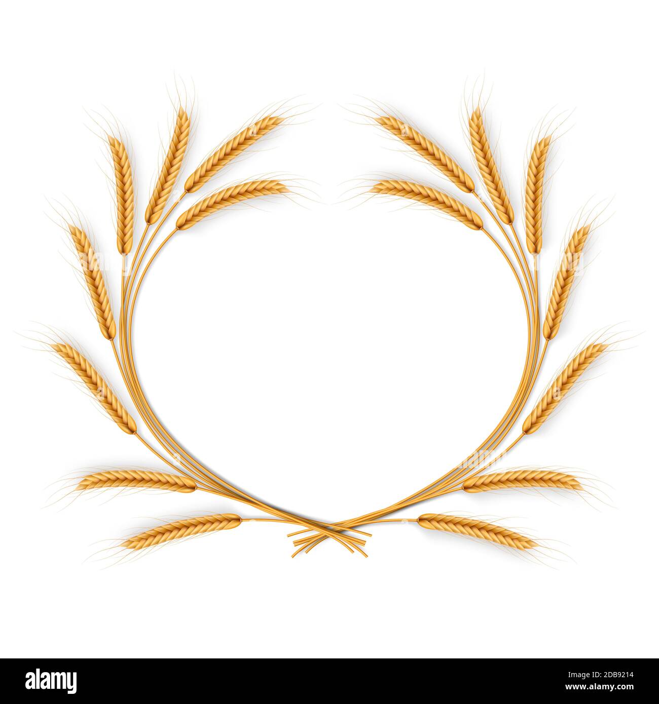 Wheat wreath vector hi-res stock photography and images - Alamy