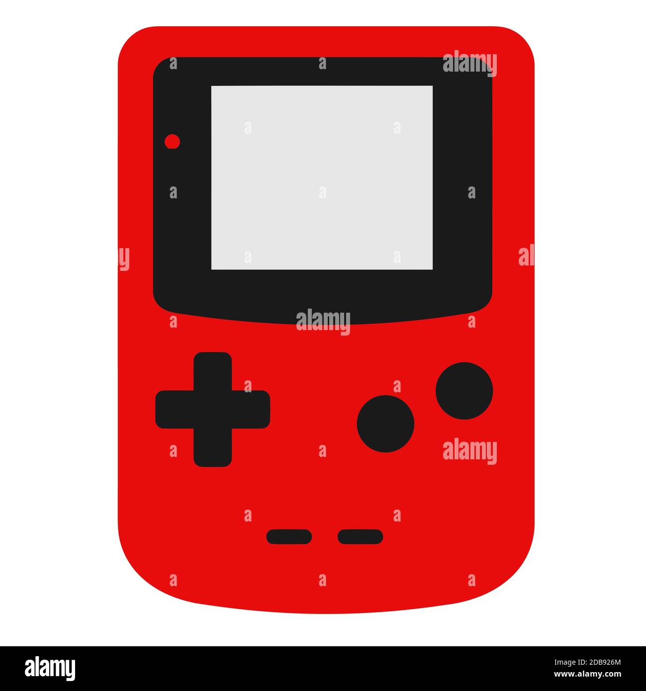 game control device screen vintage technology red illustration Stock ...