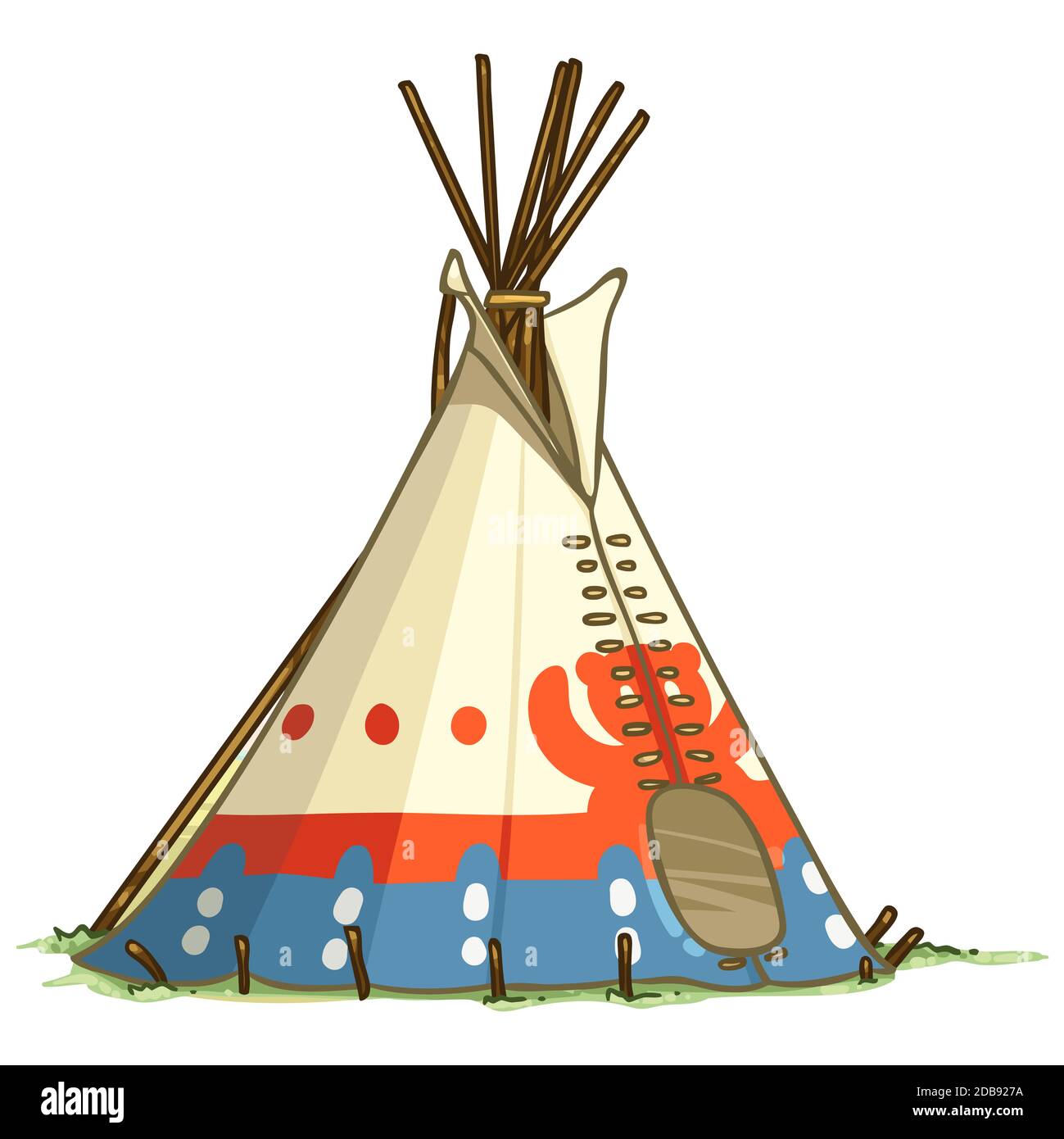 native american tribes tent indian illustration culture Stock Photo - Alamy