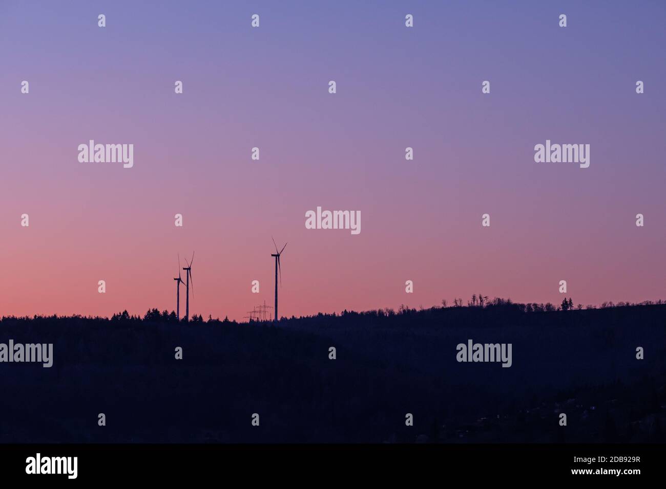 Wind turbines in dawn hi-res stock photography and images - Alamy