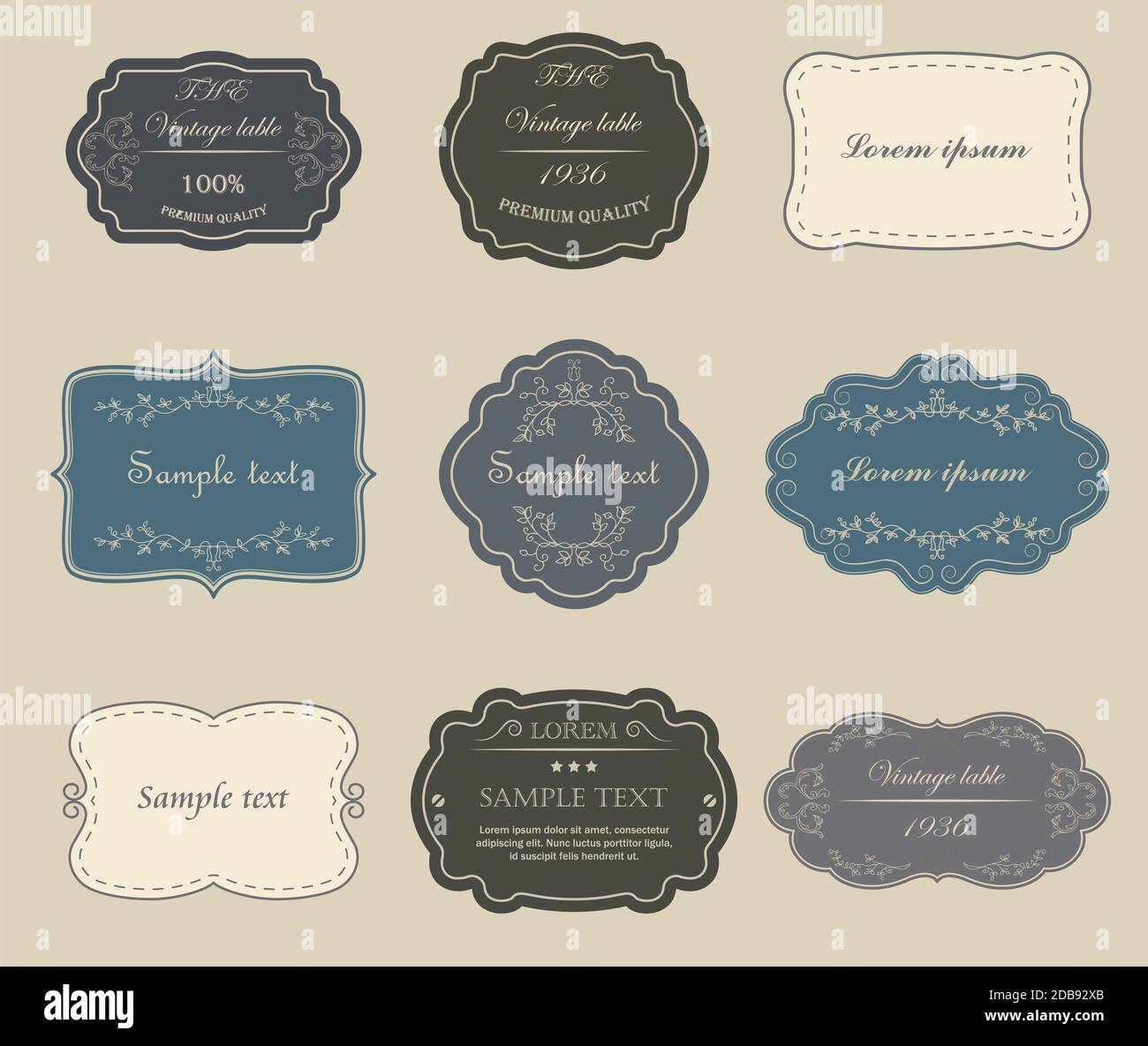 Set of vintage labels Stock Vector Image & Art - Alamy