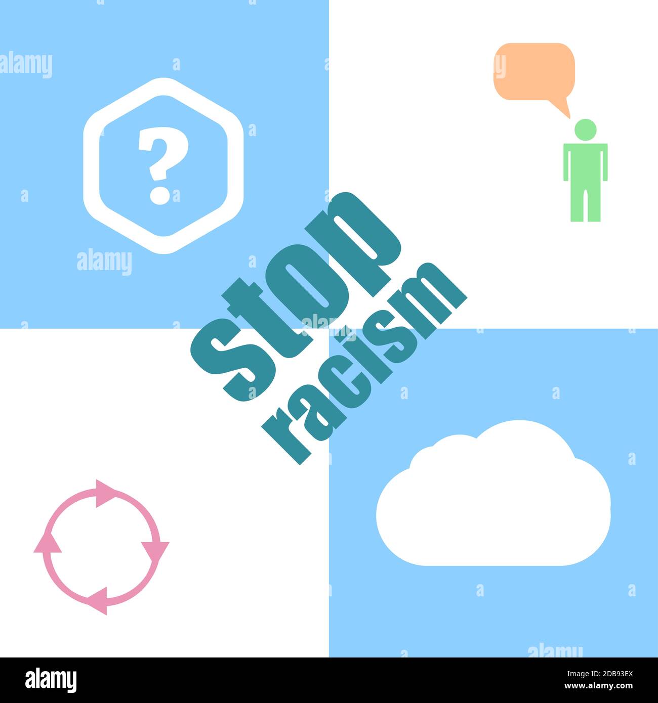 Text stop racism. Social concept . Infographic dashboard ui interface ...