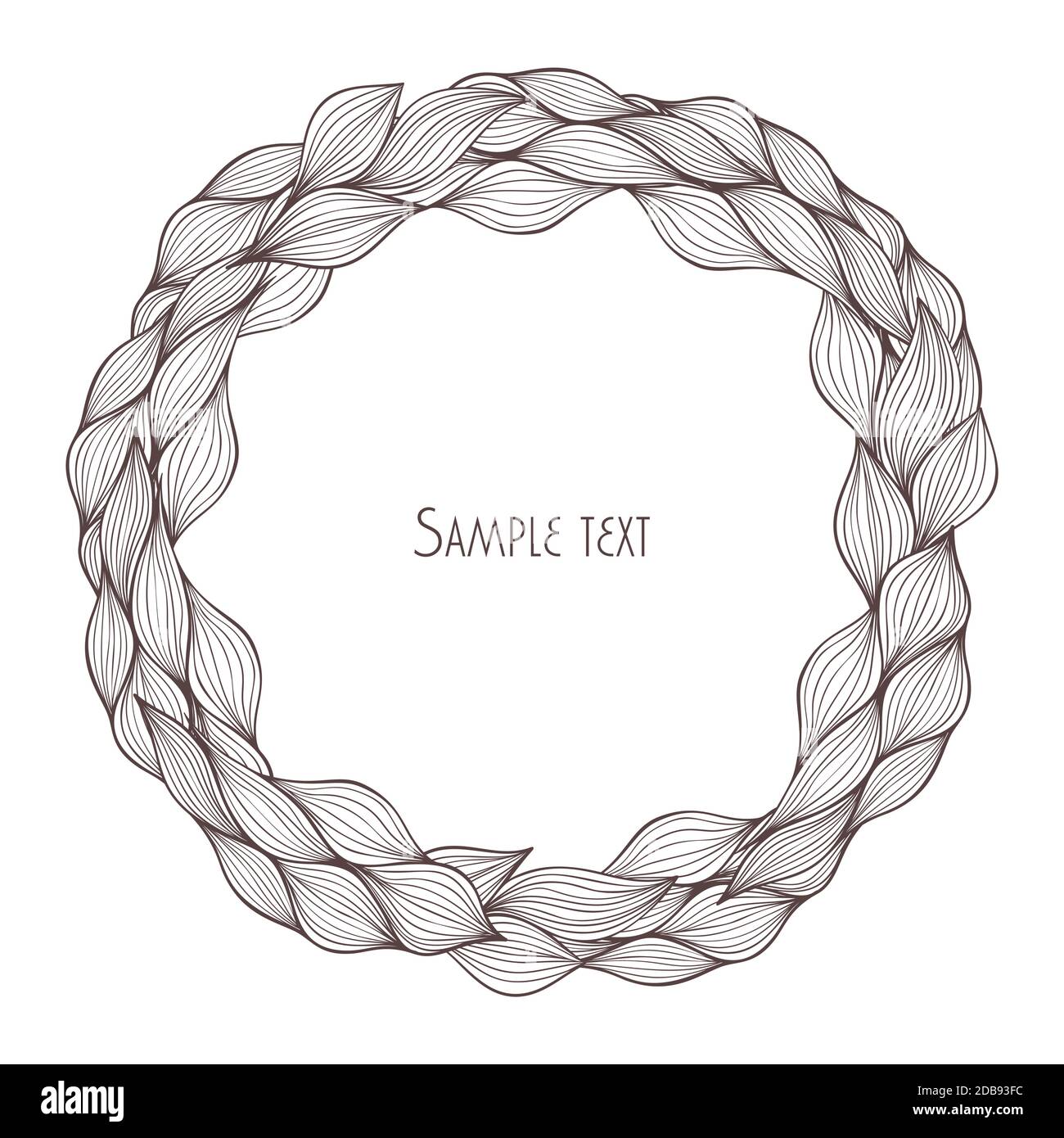 Wreath round frame made Stock Vector Images - Alamy