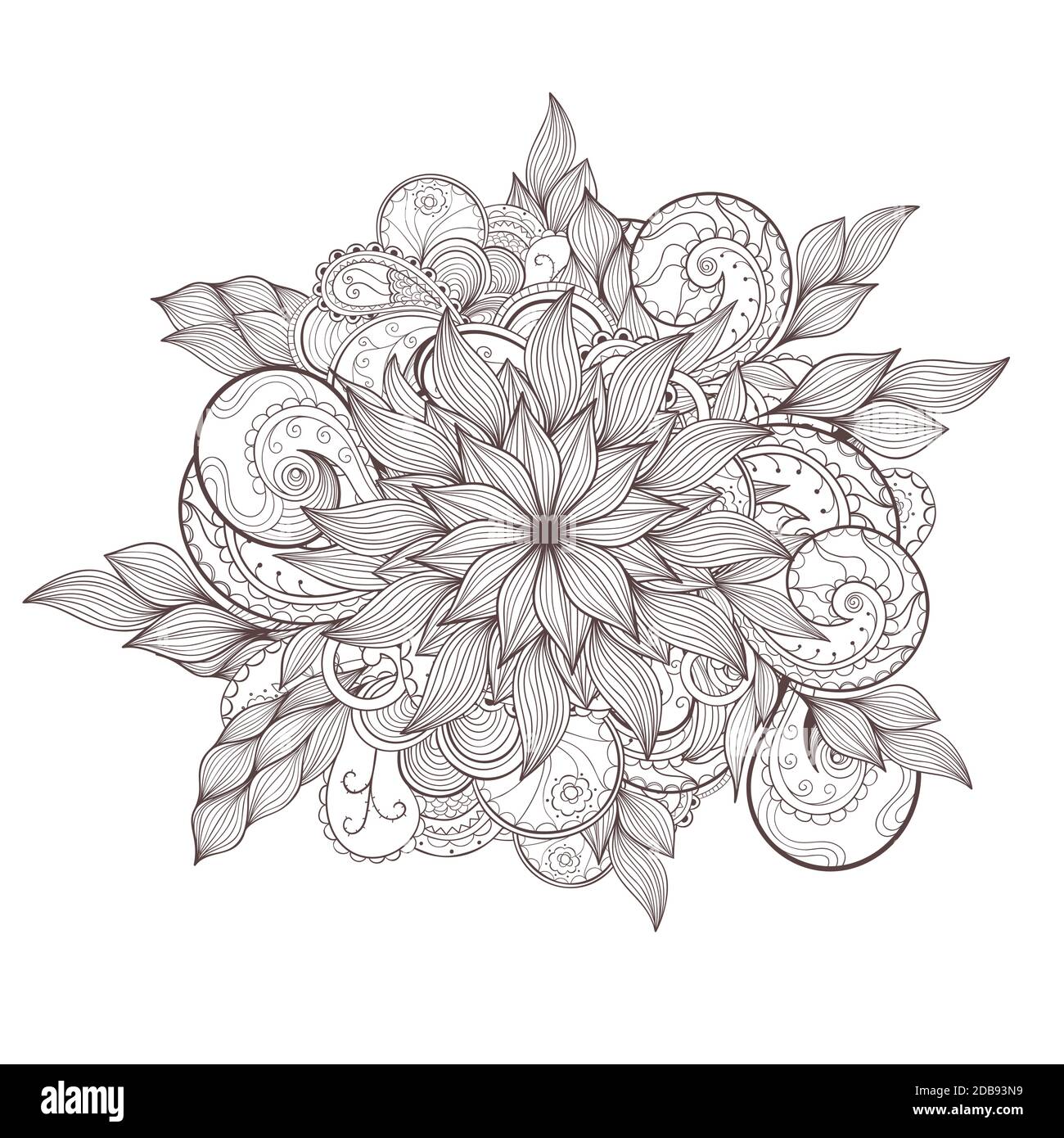 Romantic spring flower composition Stock Vector Images - Alamy