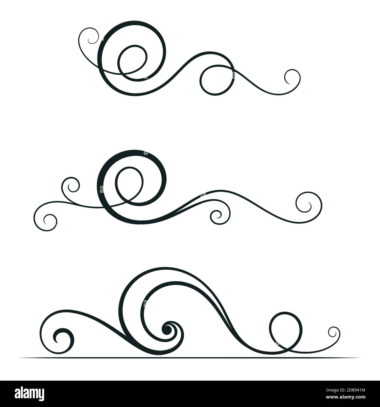Swirl elements design Stock Vector Images - Alamy