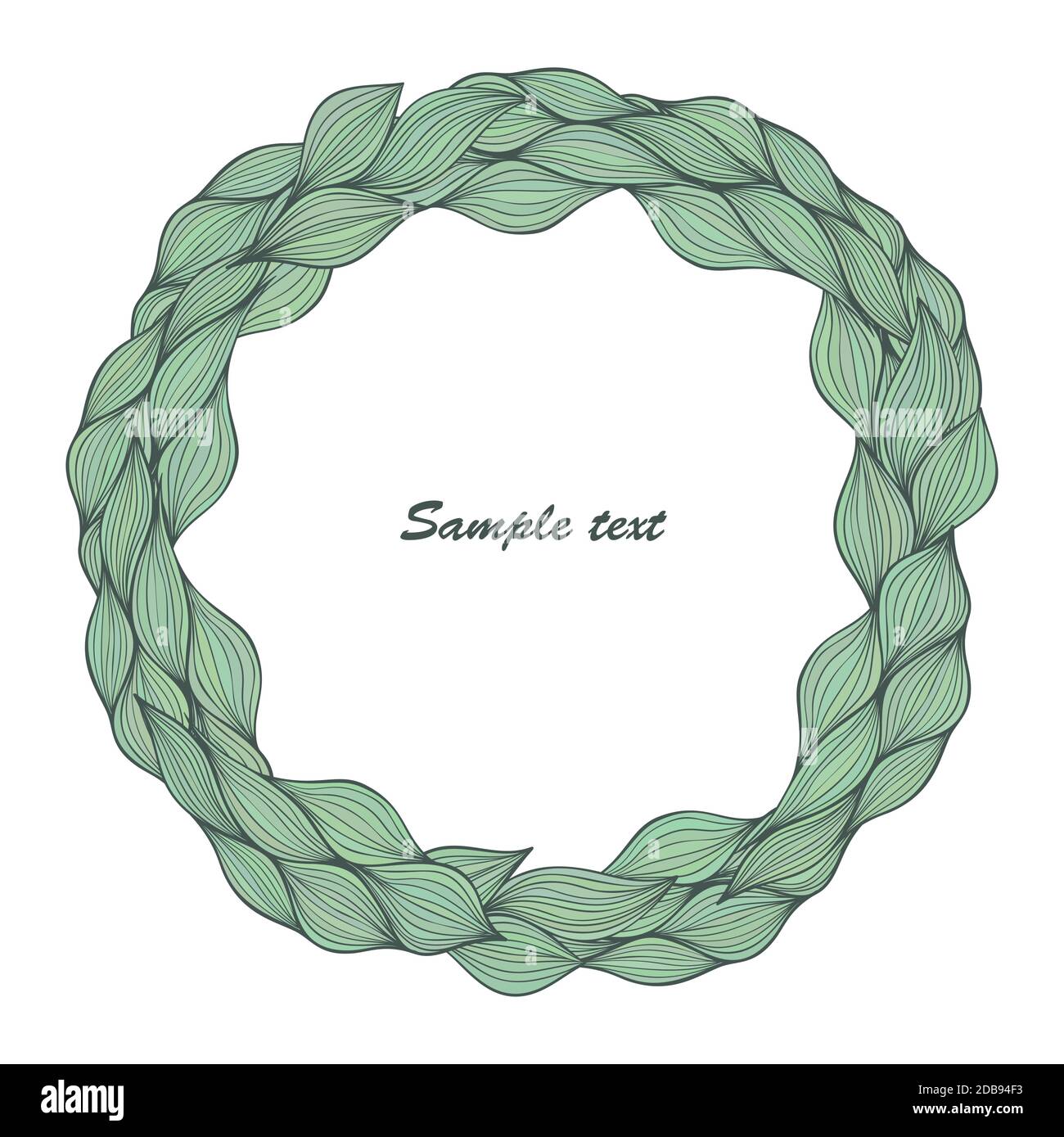 Wreath round frame made Stock Vector Images - Alamy