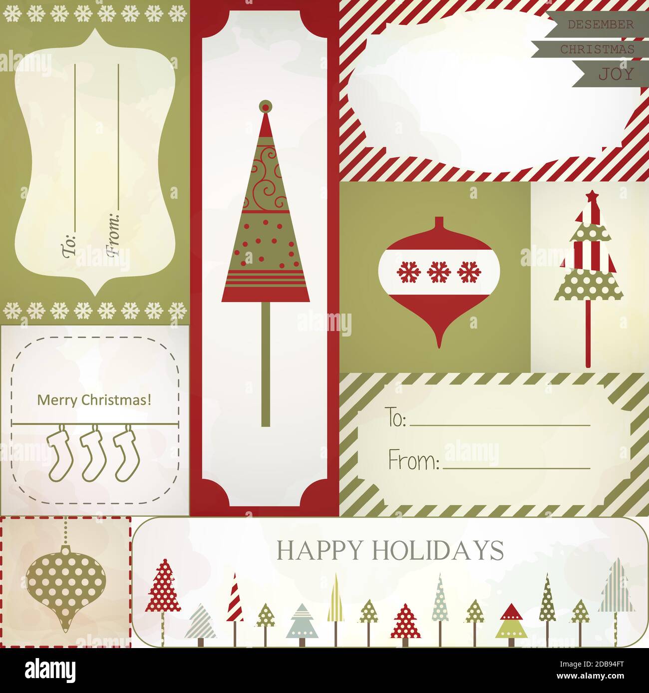 Christmas background frame gift Stock Vector Images - Alamy