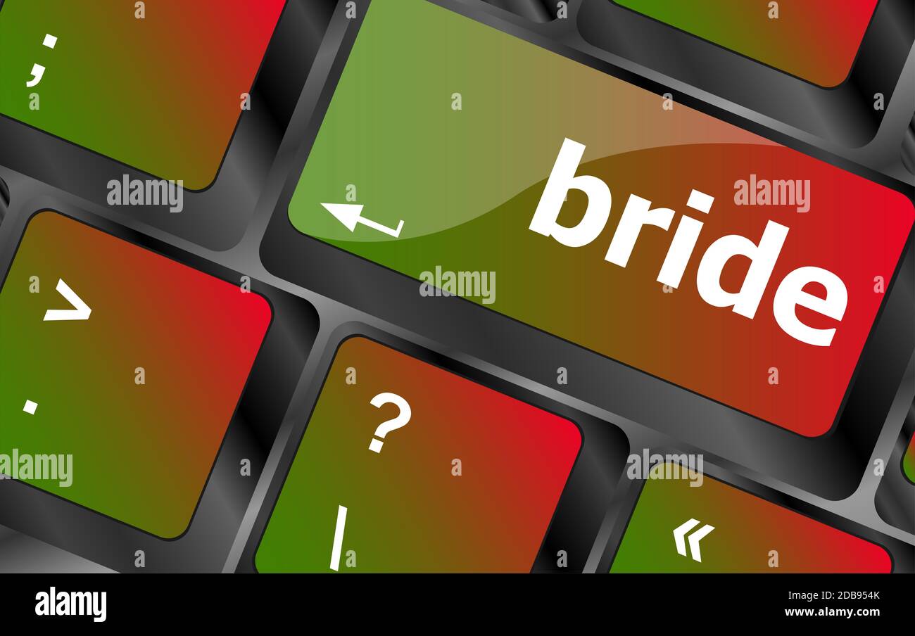 Computer keyboard text bride hi-res stock photography and images - Alamy