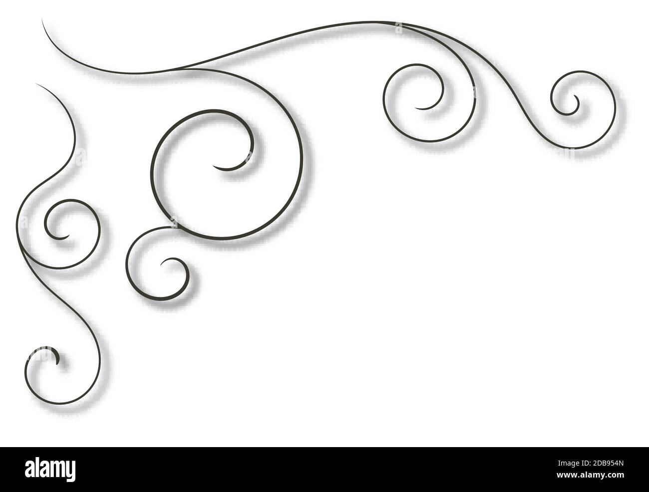 Swirl elements with shadow for design Stock Vector Image & Art - Alamy