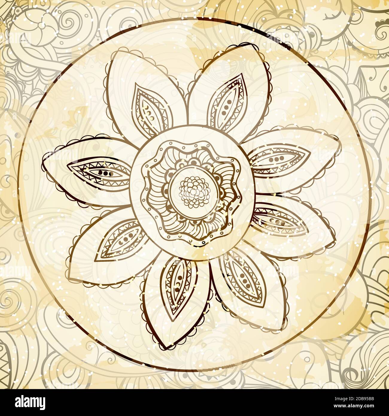 Scratched flower Stock Vector Images - Alamy