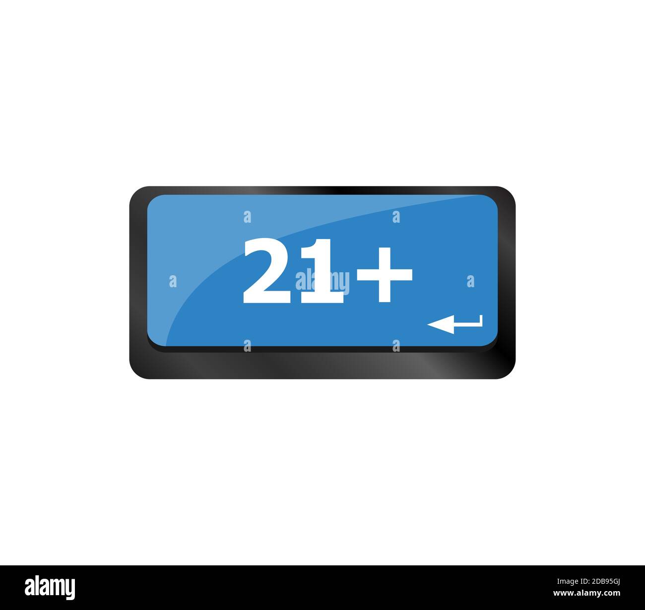 21 plus button on computer keyboard keys Stock Photo - Alamy