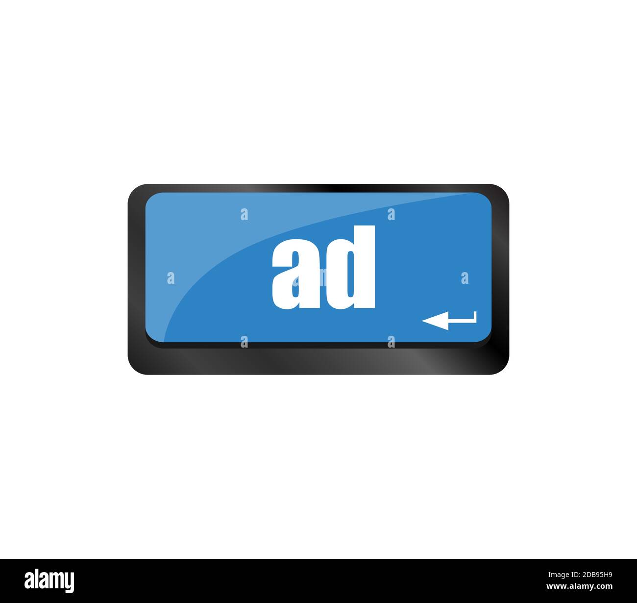 Marketing concept: computer keyboard with word Ad Stock Photo - Alamy