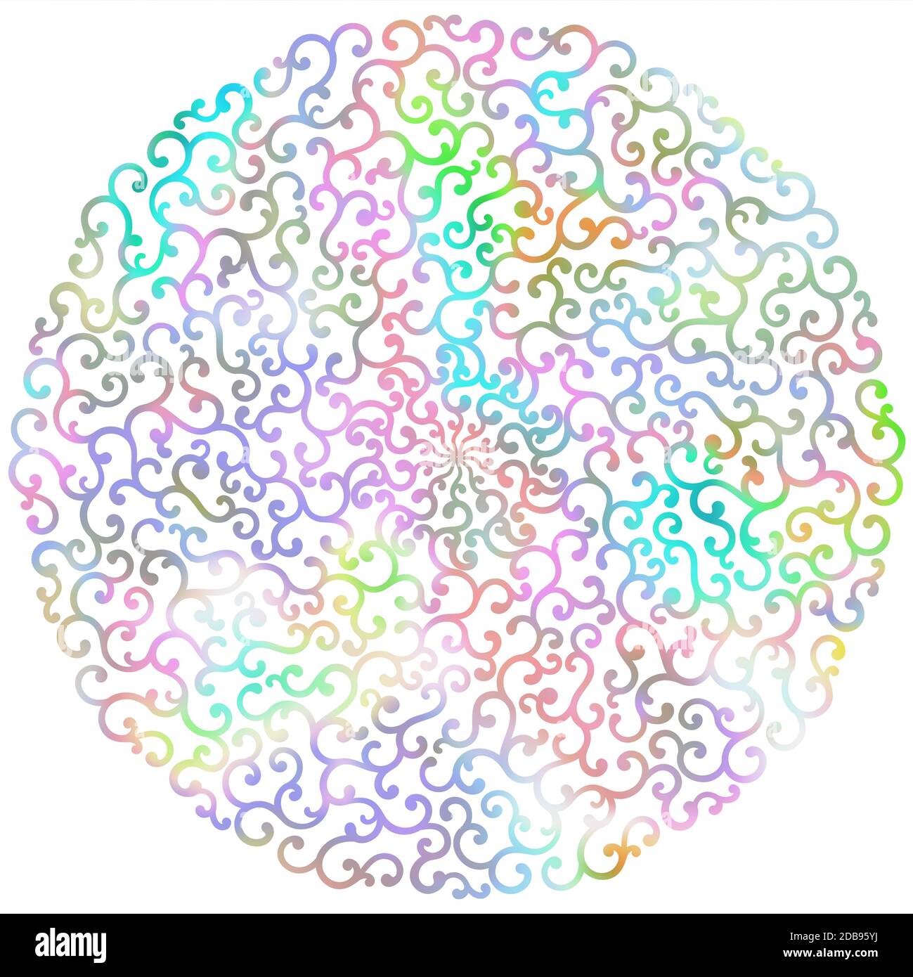 Colorful swirl floral circle Stock Vector Image & Art - Alamy