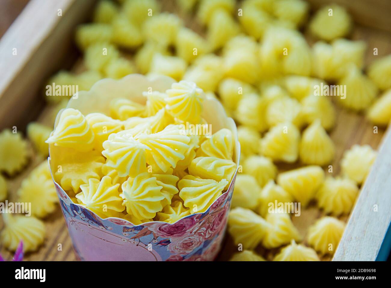 Thai traditonal dessert or well known as 'Arlua' or Aalaw candy sweet ...