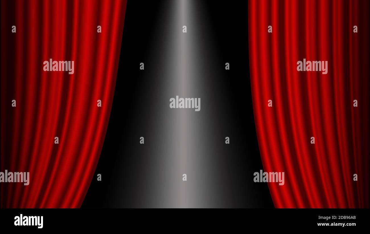 Theater red curtain on stage Stock Photo - Alamy