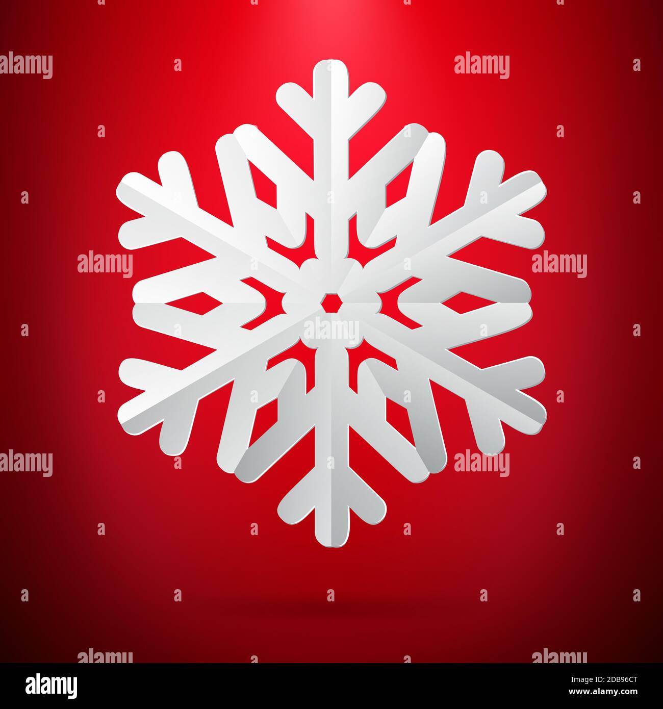Red background with paper snowflake. EPS 10 vector file Stock Photo - Alamy