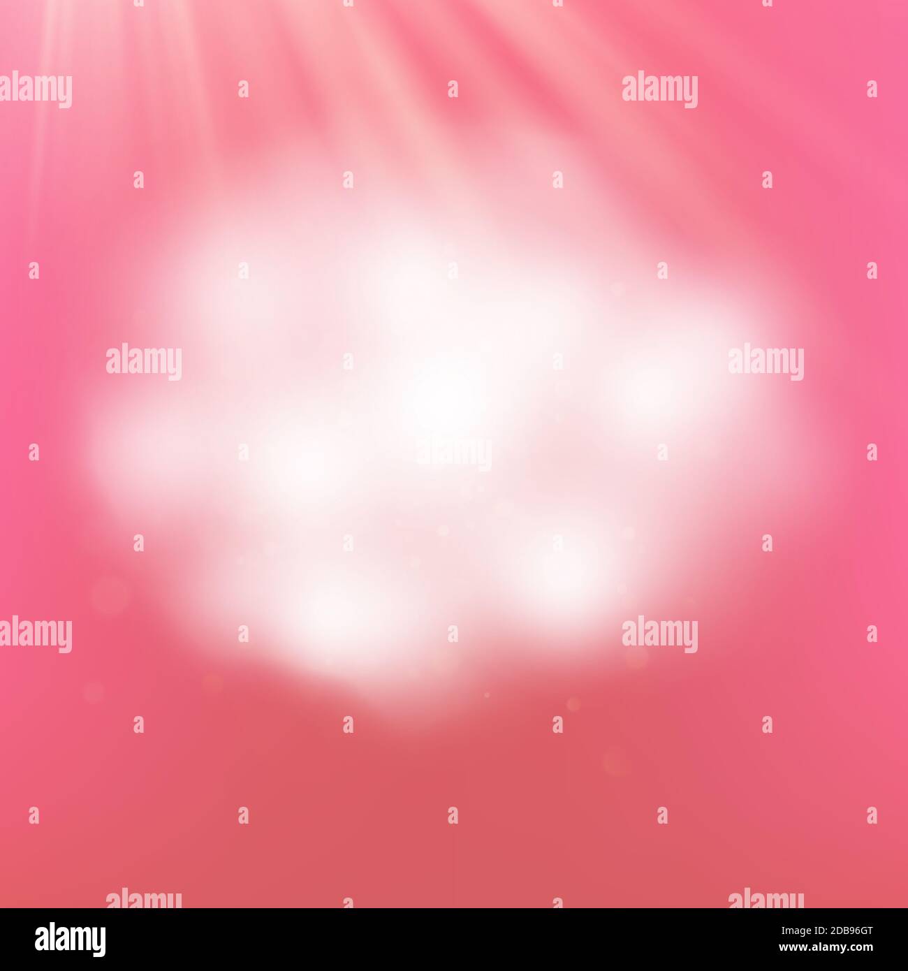Romantic realistic style cloud on pink background. Fluffy cloud borders ...