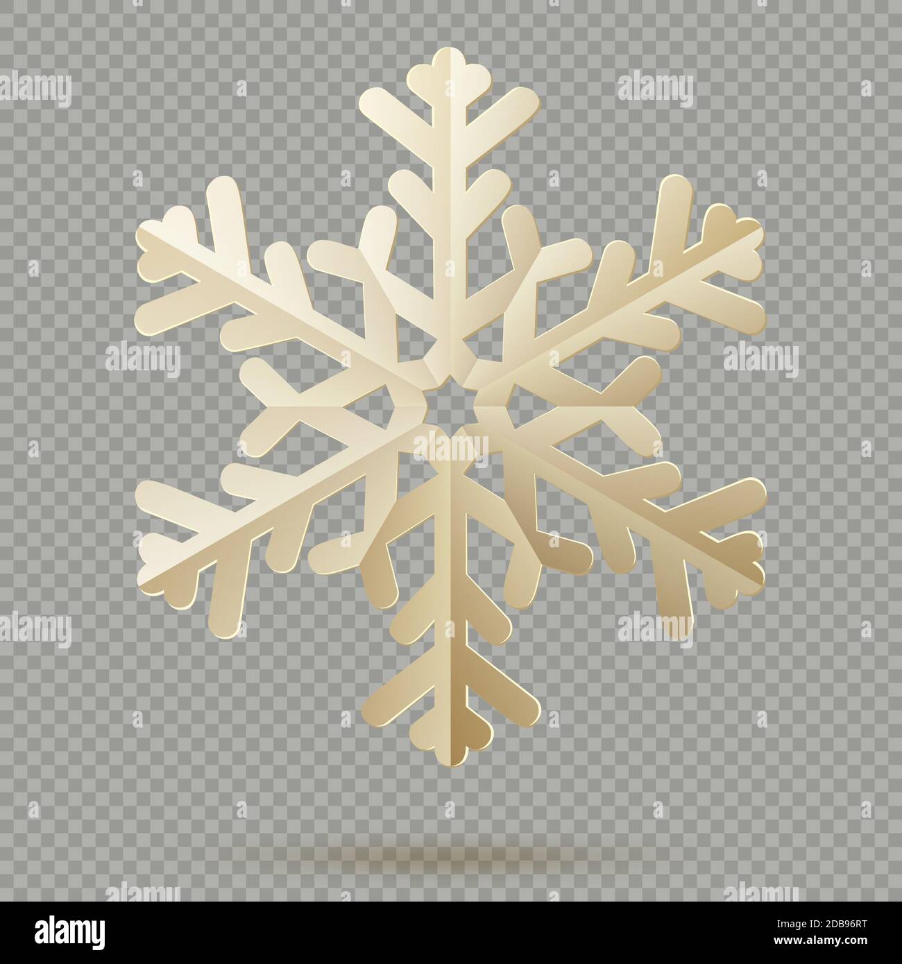 Vintage Christmas decoration paper snowflakes with shadow isolated on ...