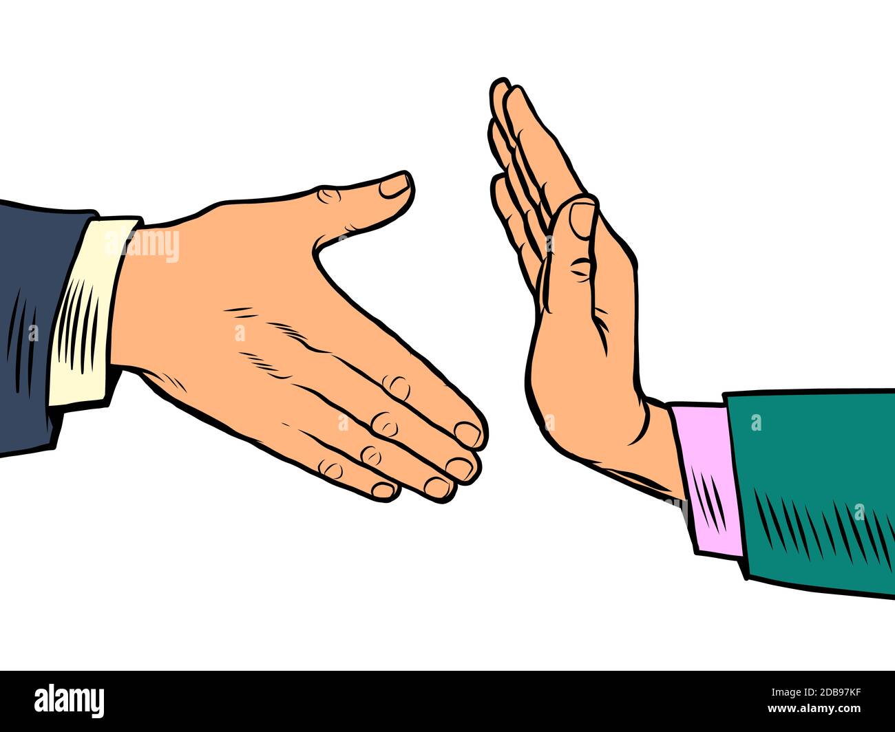 Handshake comics concept hi-res stock photography and images - Alamy
