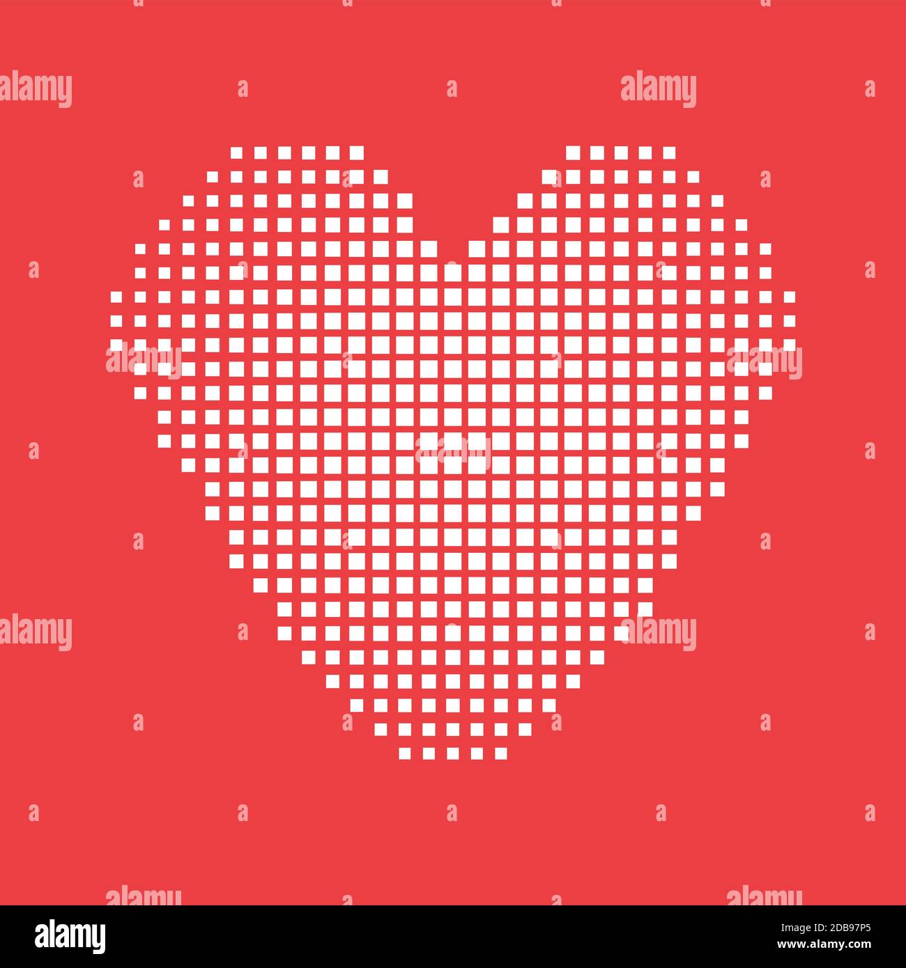 Heart made of squares with ombre effect Stock Vector Image & Art - Alamy