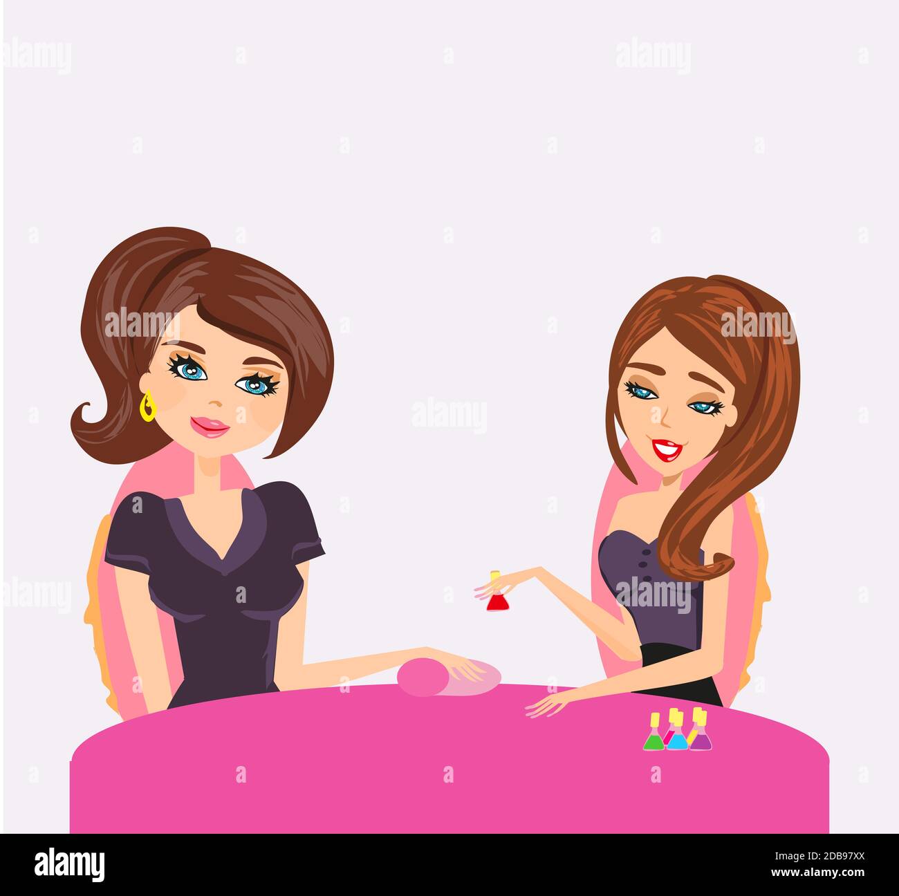 lady doing manicure in beauty salon Stock Photo - Alamy
