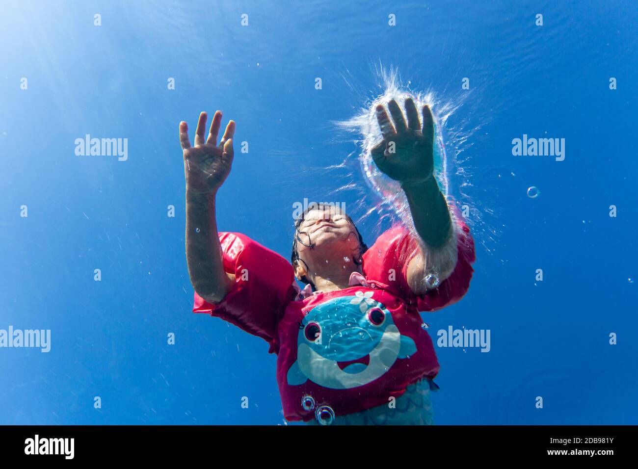 Pool jumping float hi-res stock photography and images - Alamy