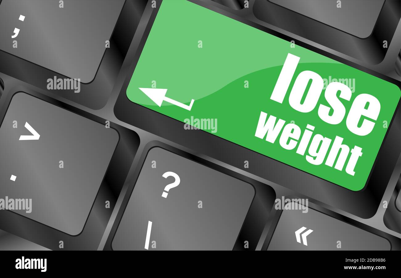 Lose weight on keyboard key button Stock Photo - Alamy