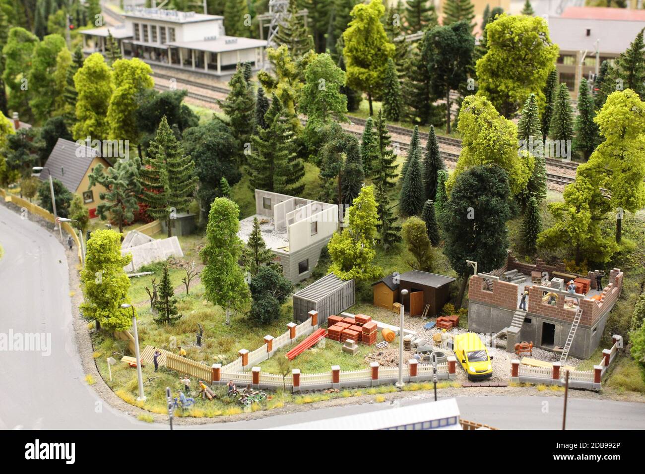 Toy city in a small size, very beautiful and realistic Stock Photo - Alamy
