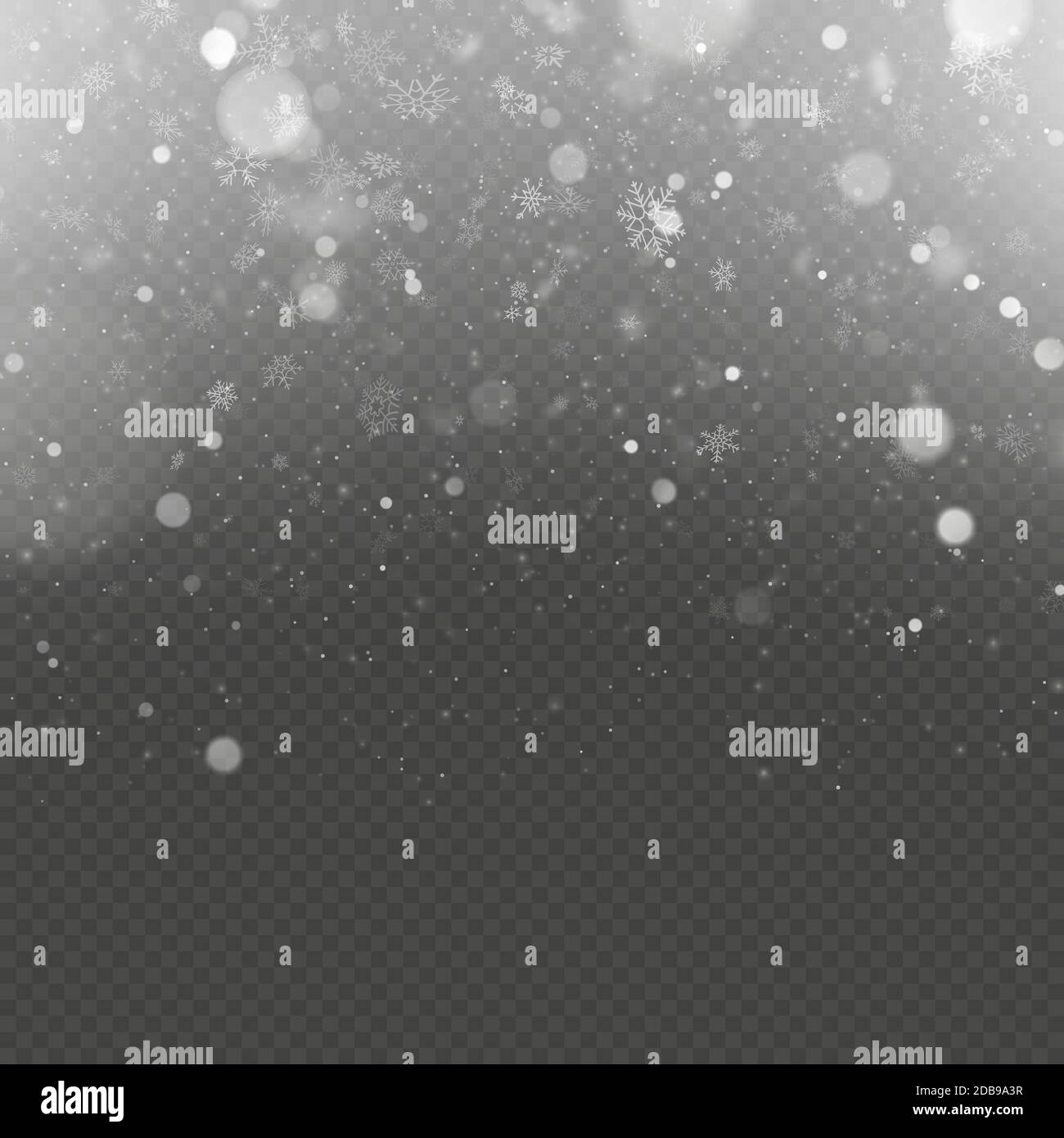 Christmas snow falling overlay effect. EPS 10 vector file Stock Photo ...