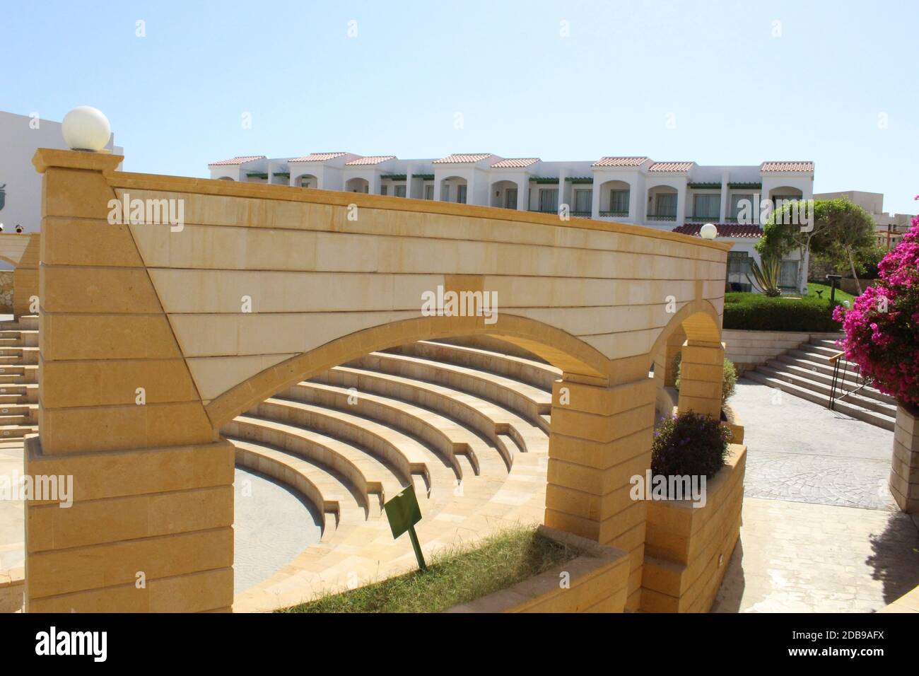 Beautiful amphitheater in the hotel of Egypt Stock Photo - Alamy