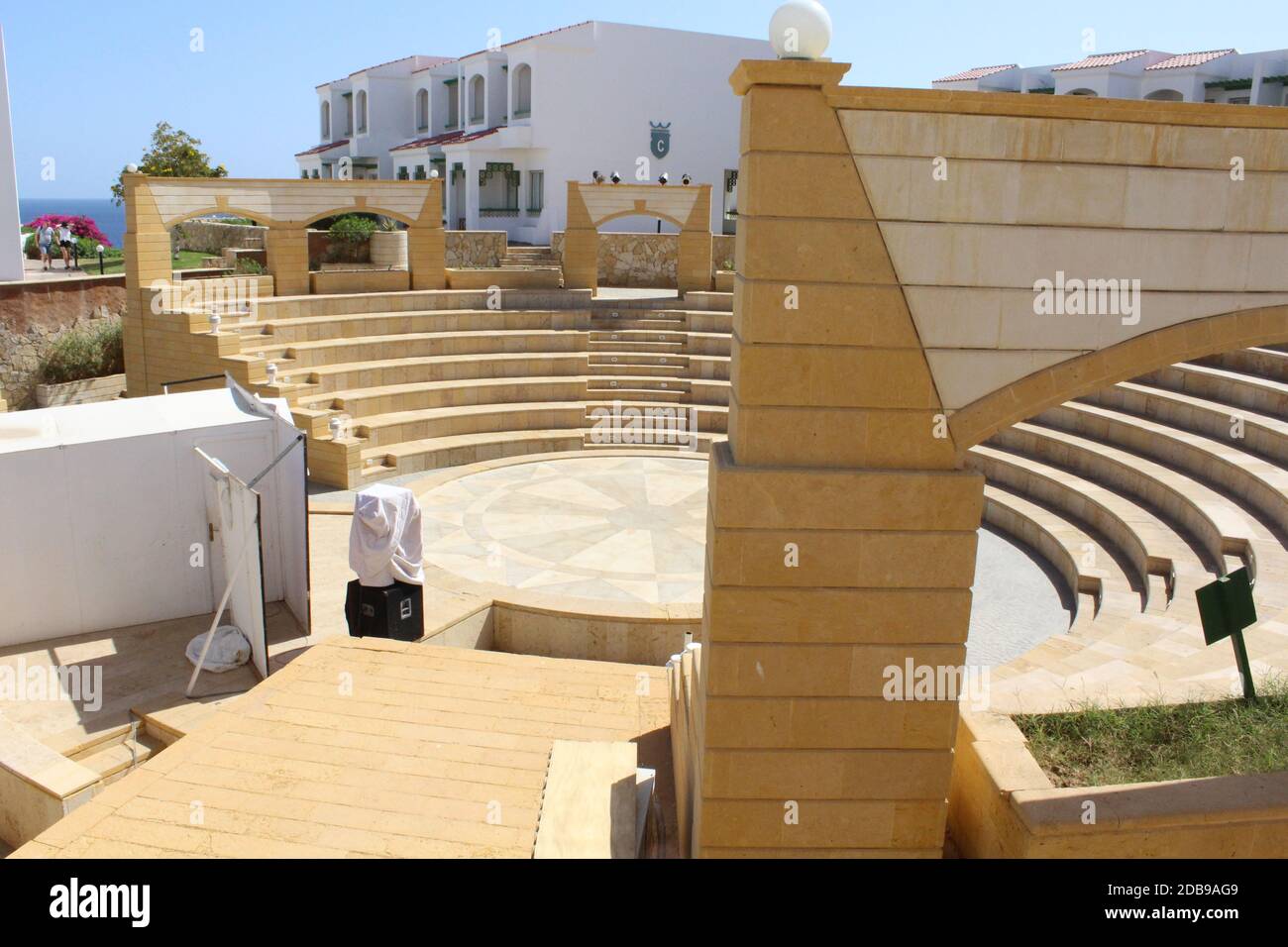 Beautiful amphitheater in the hotel of Egypt Stock Photo - Alamy