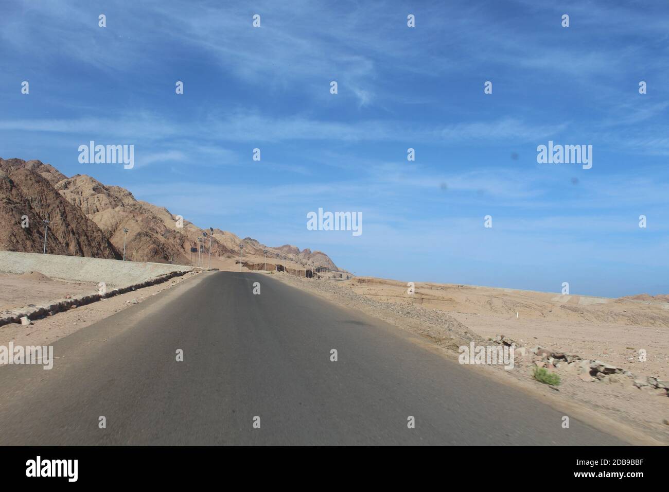 Road in the desert of the city of Dahab. Egypt Stock Photo - Alamy