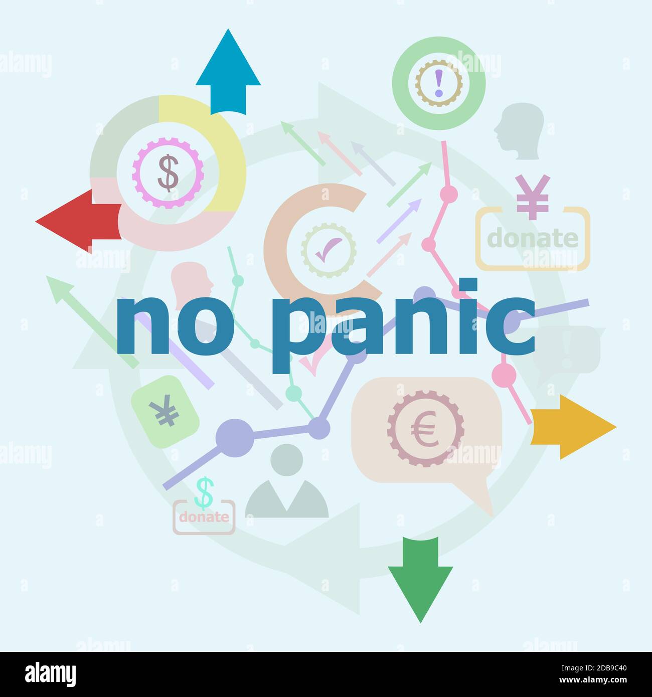 Text No panic. Social concept. Abstract infographics options template ...