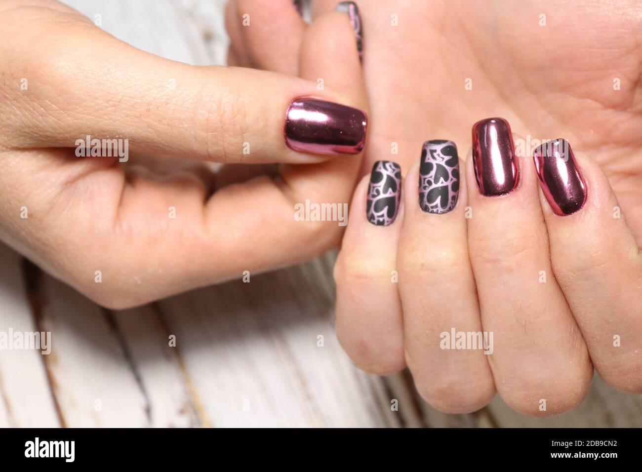 Youth manicure design best nails, collage Stock Photo - Alamy