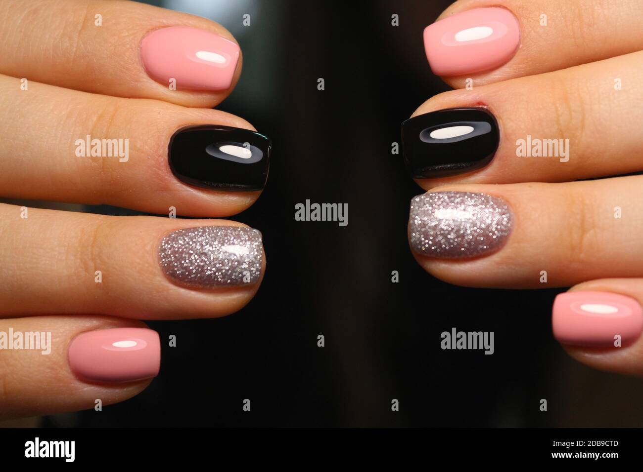 Youth manicure design best nails, collage Stock Photo - Alamy