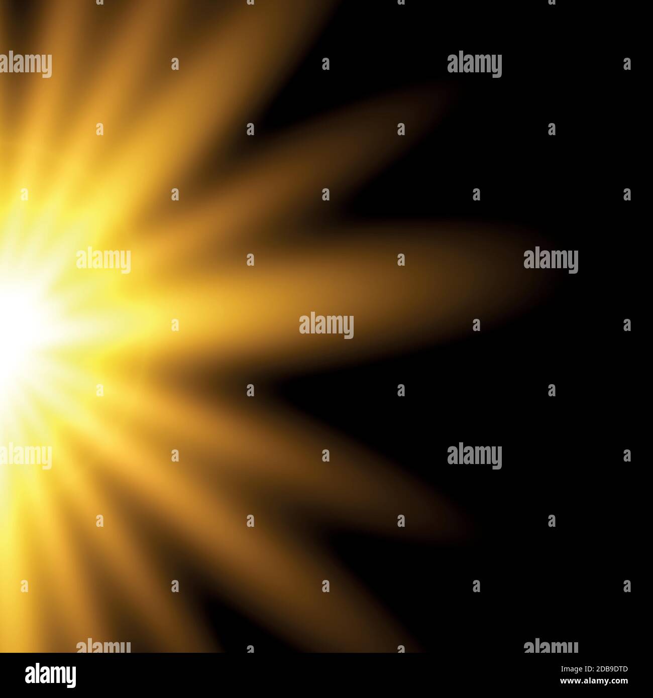 Bright blinding sun on a black background - Illustration Stock Vector ...