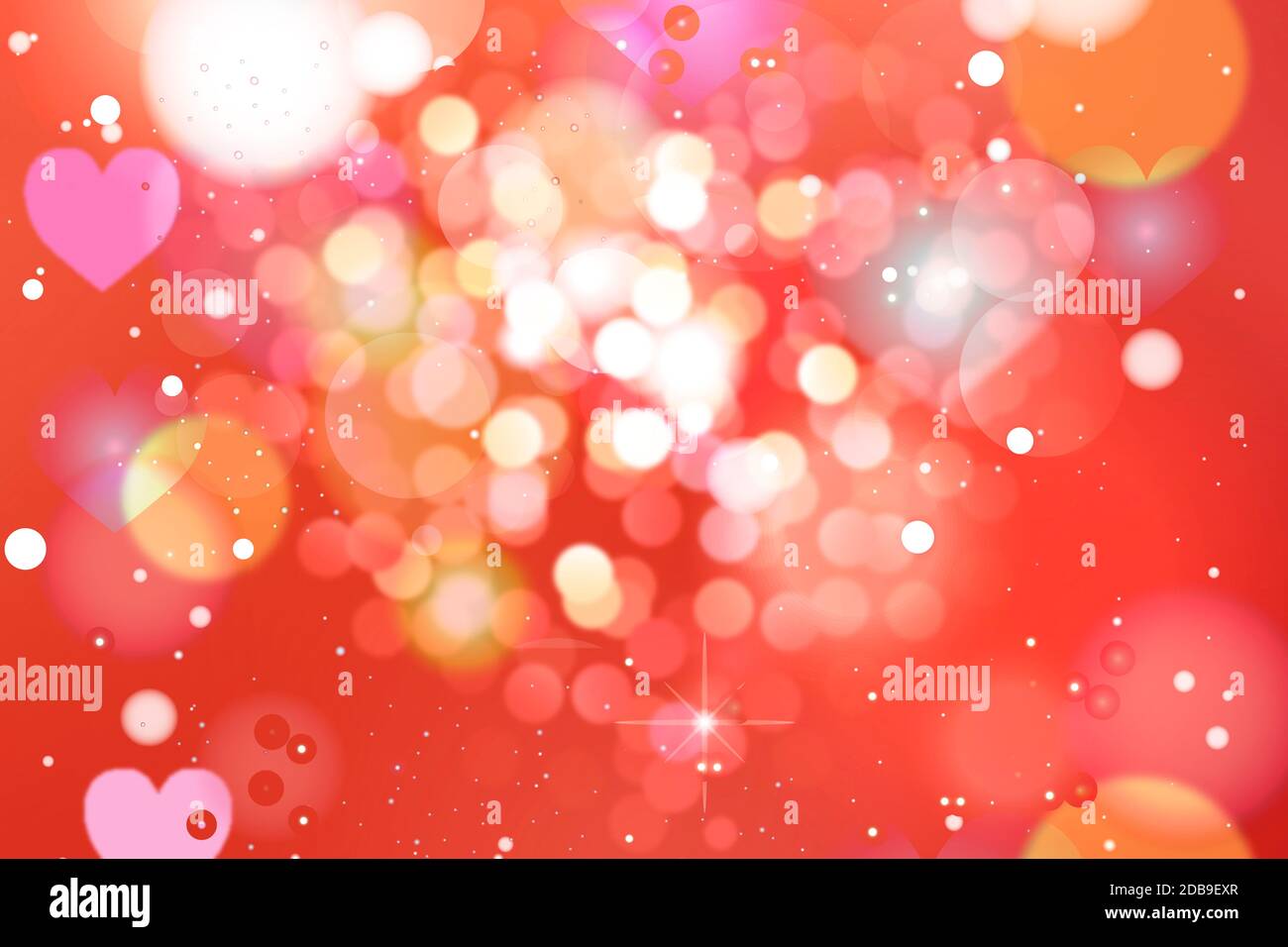 Heart blurred lights on colorfull background, Background with beautiful ...