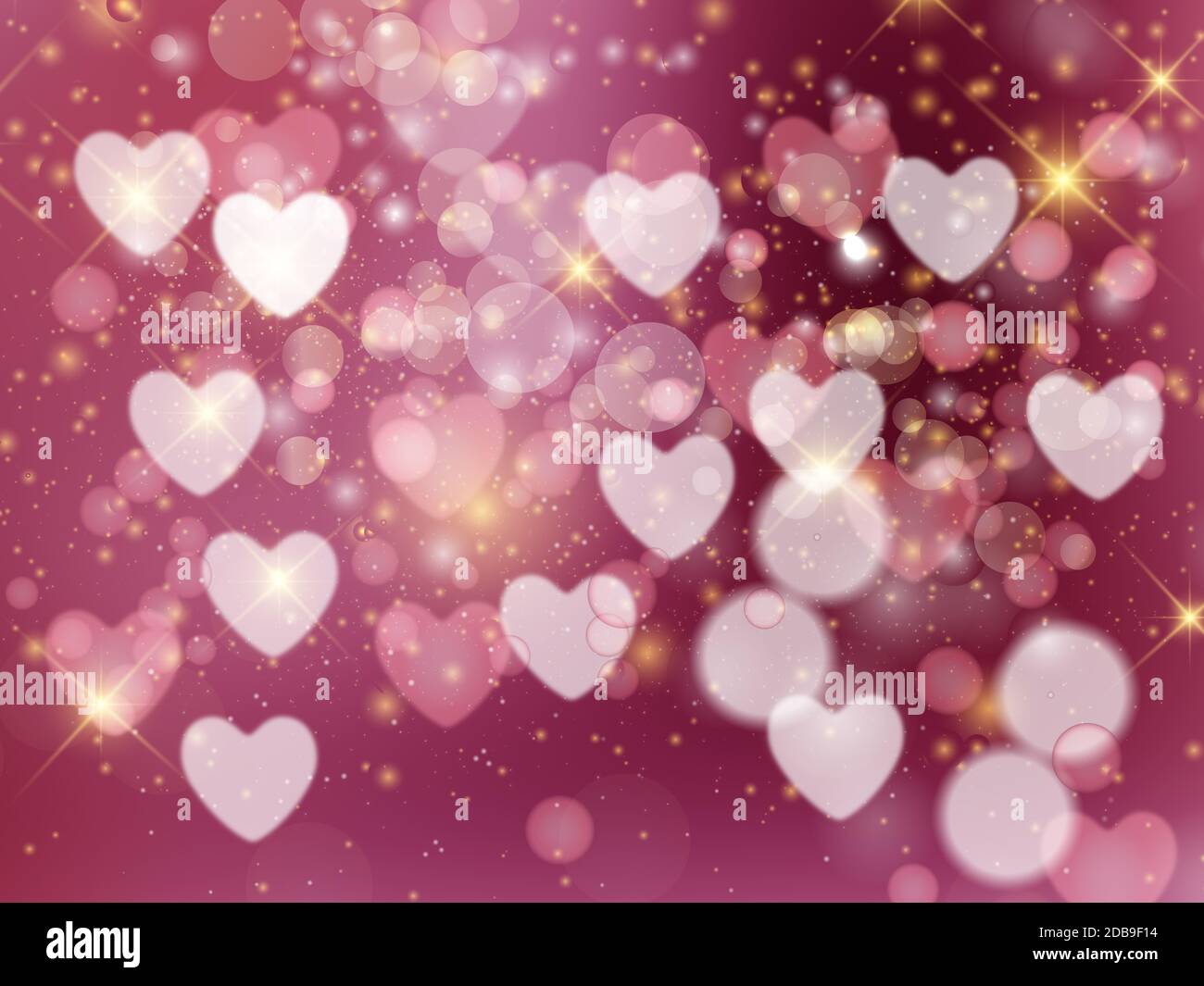 Blurred Heart Lights