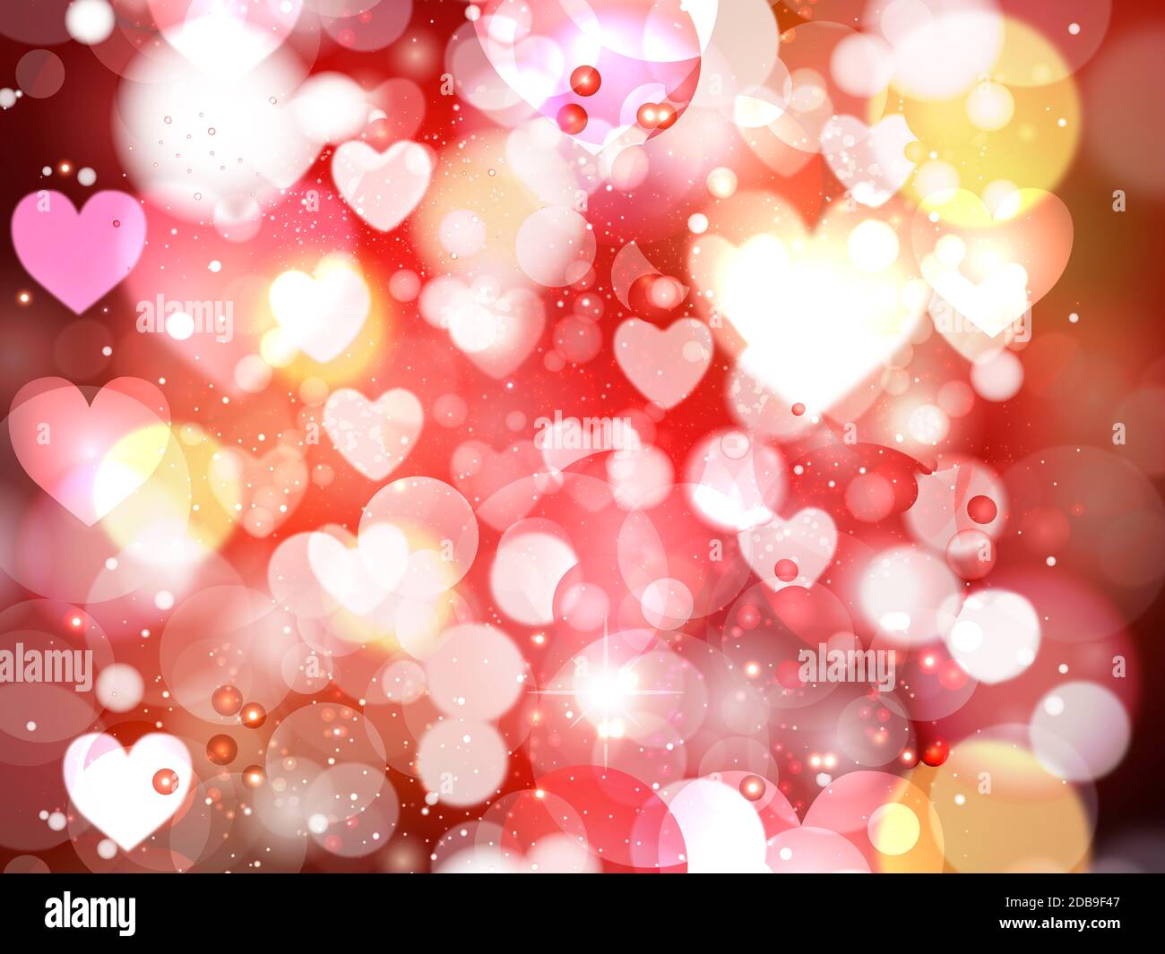 Heart blurred lights on colorfull background, Background with beautiful ...