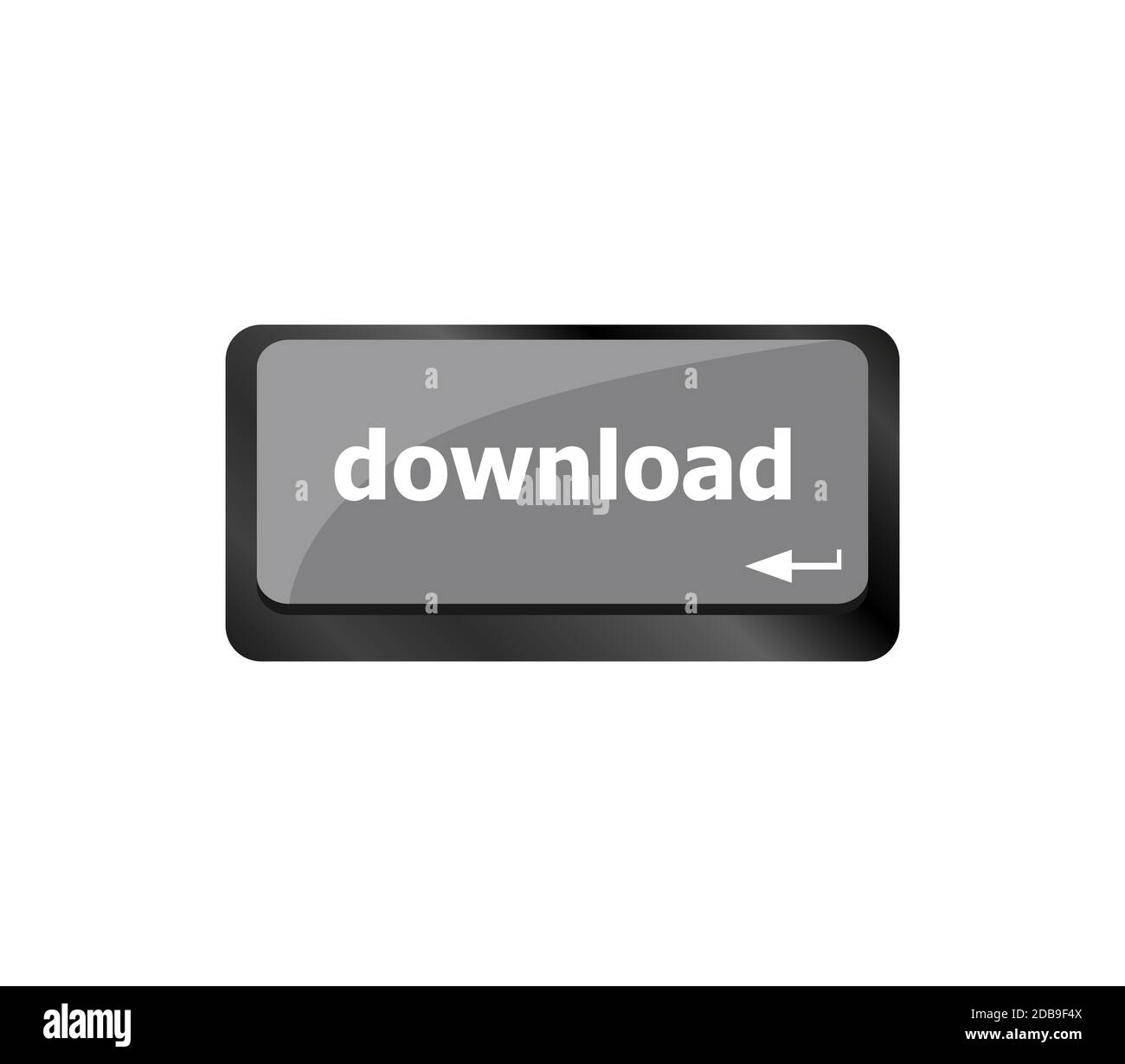 internet download button on computer keyboard keys Stock Photo - Alamy