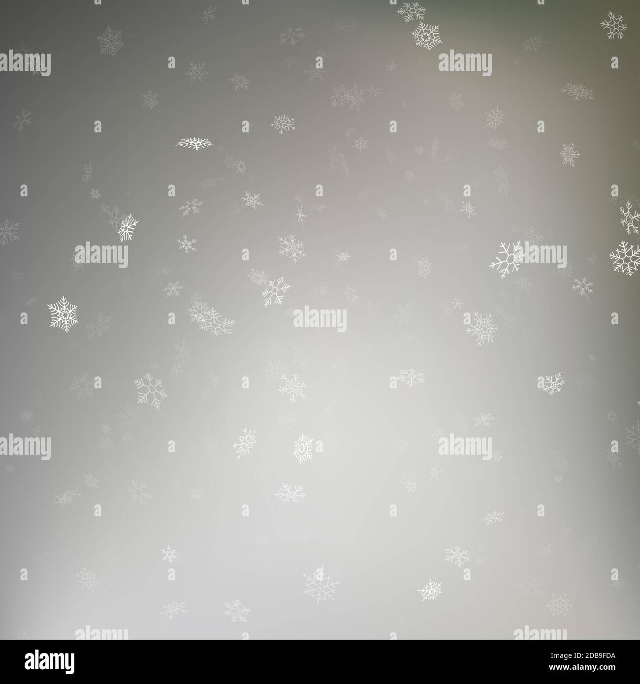 Snowflake flying, card or banner with snow elements, flakes confetti ...