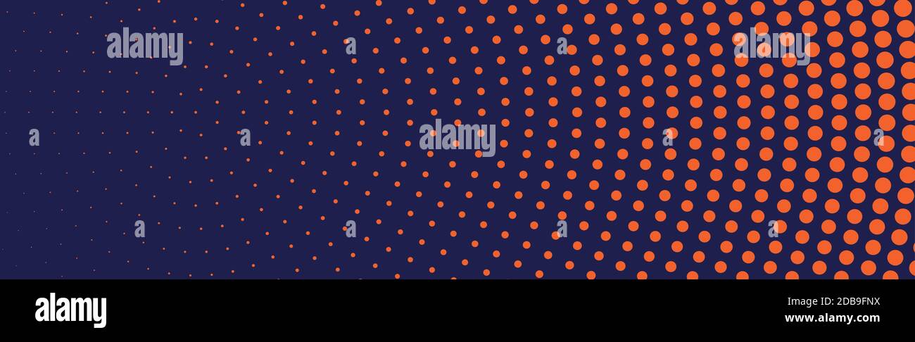 Many dots on a blue panoramic background - Vector illustration Stock ...