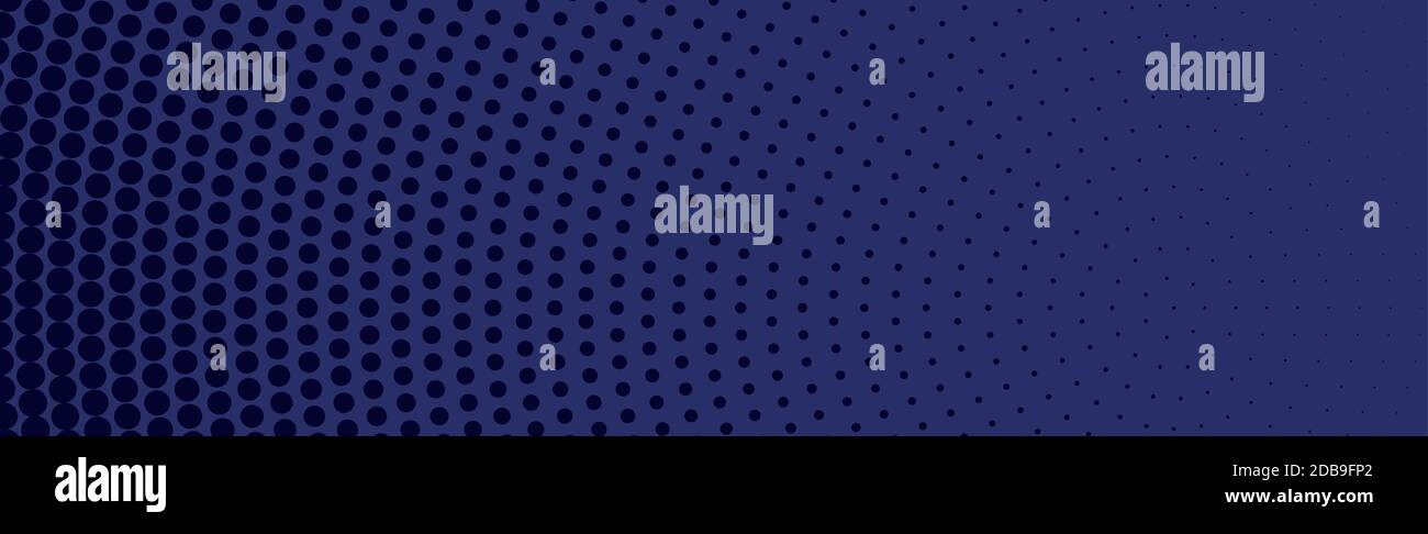 Many dots on a blue panoramic background - Vector illustration Stock ...